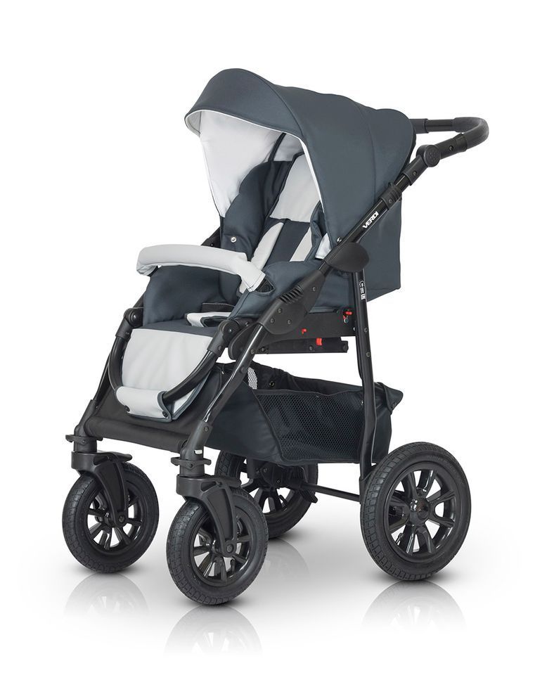 Коляска 2 в 1 Verdi Laser Black 07 ⭐ ціна, відгуки, купити | BabyUp